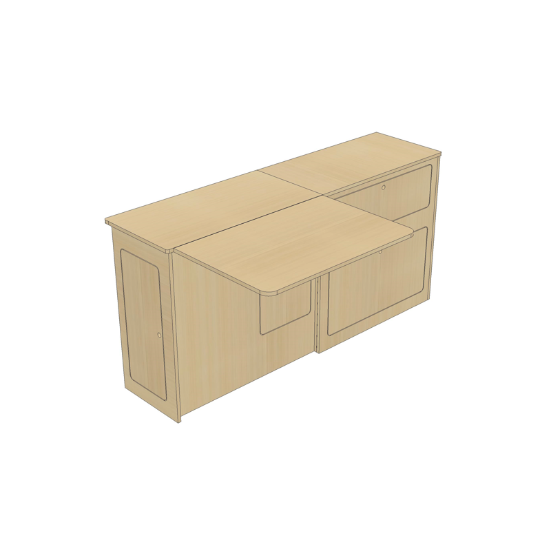 Kit meuble bois et table Simple Vans VW T5/T6 | Aménagement van et ...