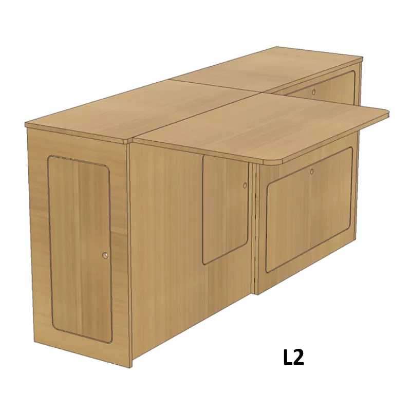 Meuble latéral avec table SIMPLE VAN Universel | Kit aménagement pour ...