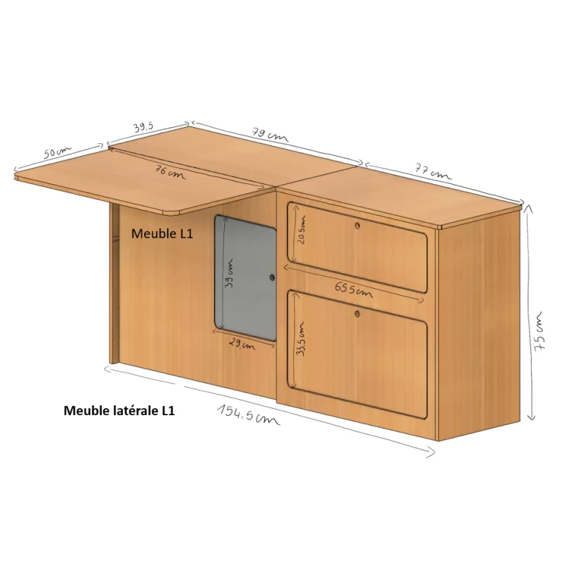 Meuble Roamer universel SIMPLE VANS - Kit aménagement pour fourgon ...