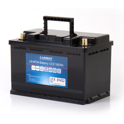 Batterie lithium 100 Ah 12V LiFePo4 Carbest pour van et bateau - H2R ...