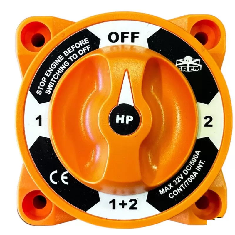 Sélecteur de batterie TREM Maxi 500A unipolaire 0-1-2-Combiné ...