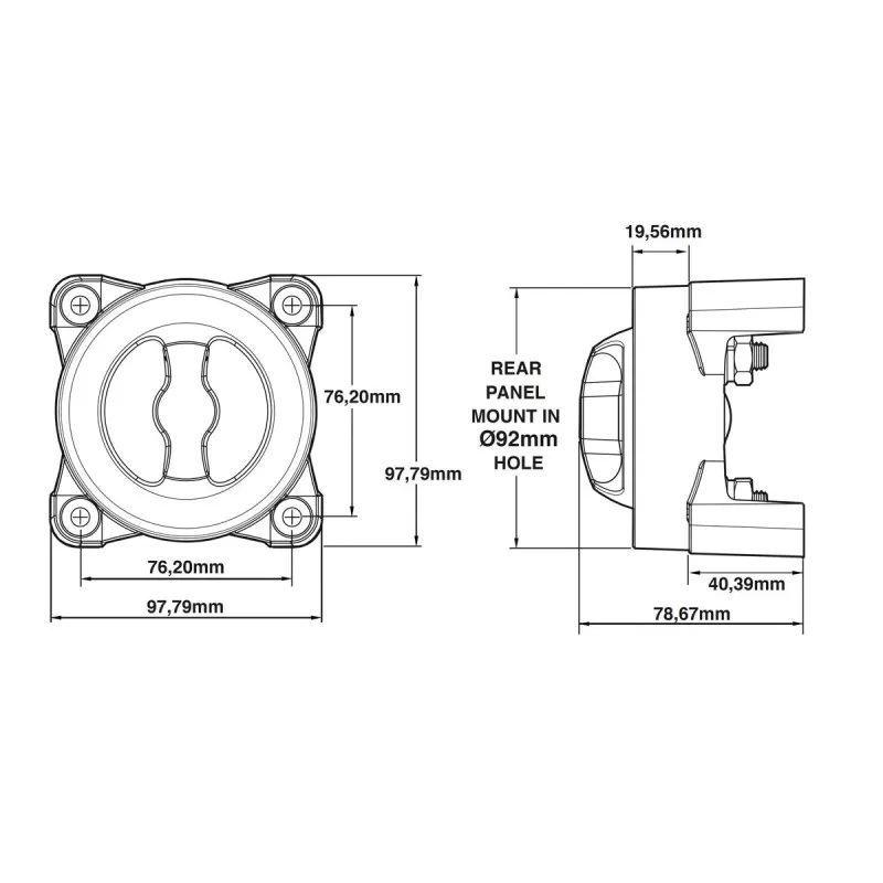 Sélecteur de batterie TREM Maxi 500A unipolaire 0-1-2-Combiné ...