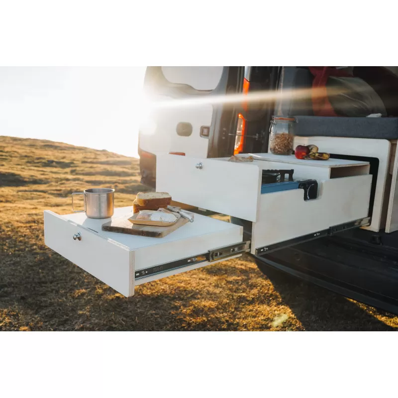 Tiroir cuisine arrière pour lit peigne 120cm SIMPLE VANS - Kit ...