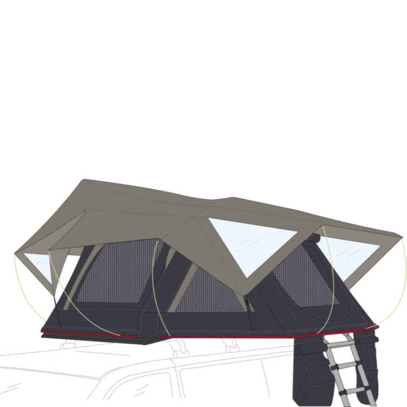 FIAMMA Moonlight Tent 180 - Tente de toit pour véhicule à barre de toit ...