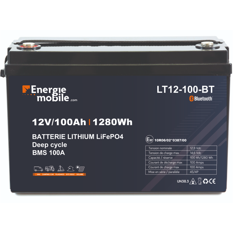 Batterie lithium LT-12-100-BT Bluetooth Energie Mobile | batterie 12V ...