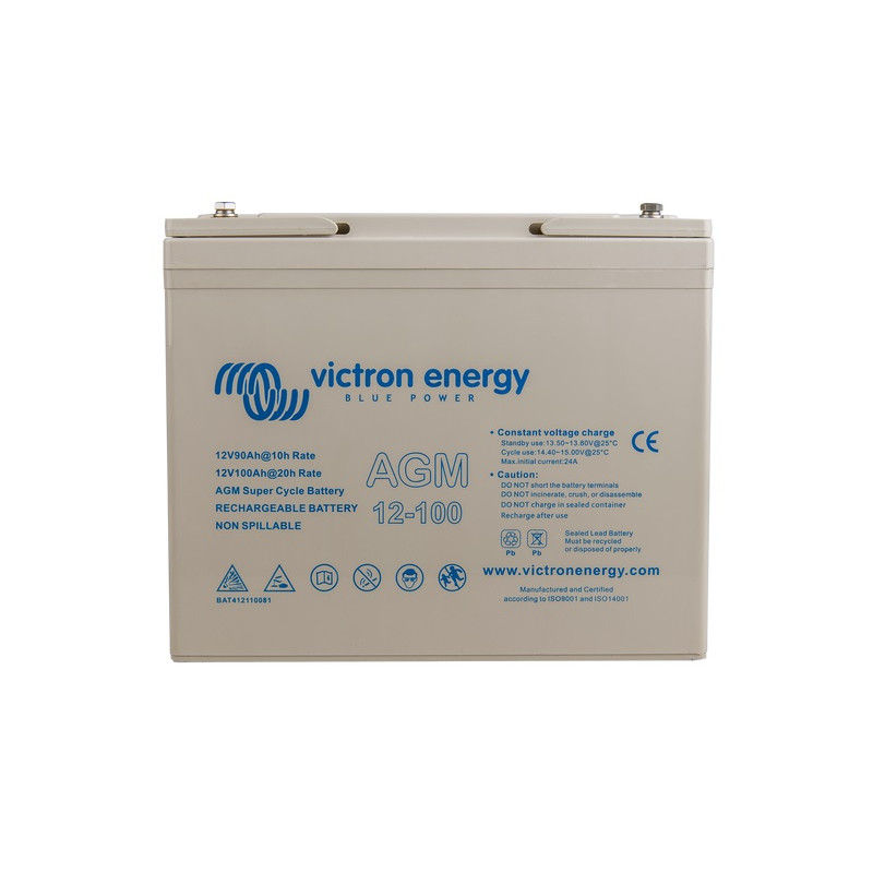 Batterie AGM Super Cycle 100 Ah 12V Victron pour fourgon et bateau ...