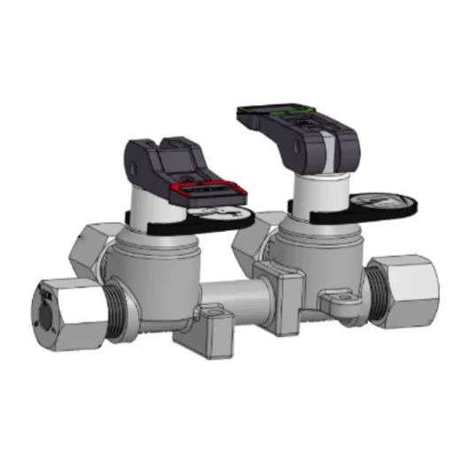 Vanne gaz à levier 2 voies GOK - Vanne connexion rapide pour van ...