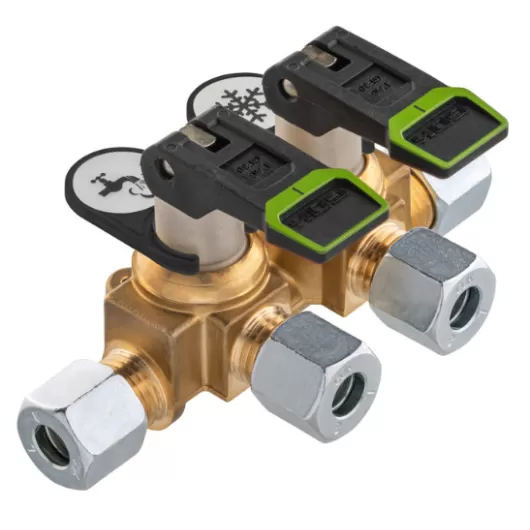 Vanne gaz à levier 2 voies GOK - Vanne connexion rapide pour van ...