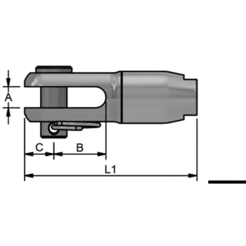 BLUE WAVE Terminaison à fourche pour gréement textile - Ridoirs & pièce ...