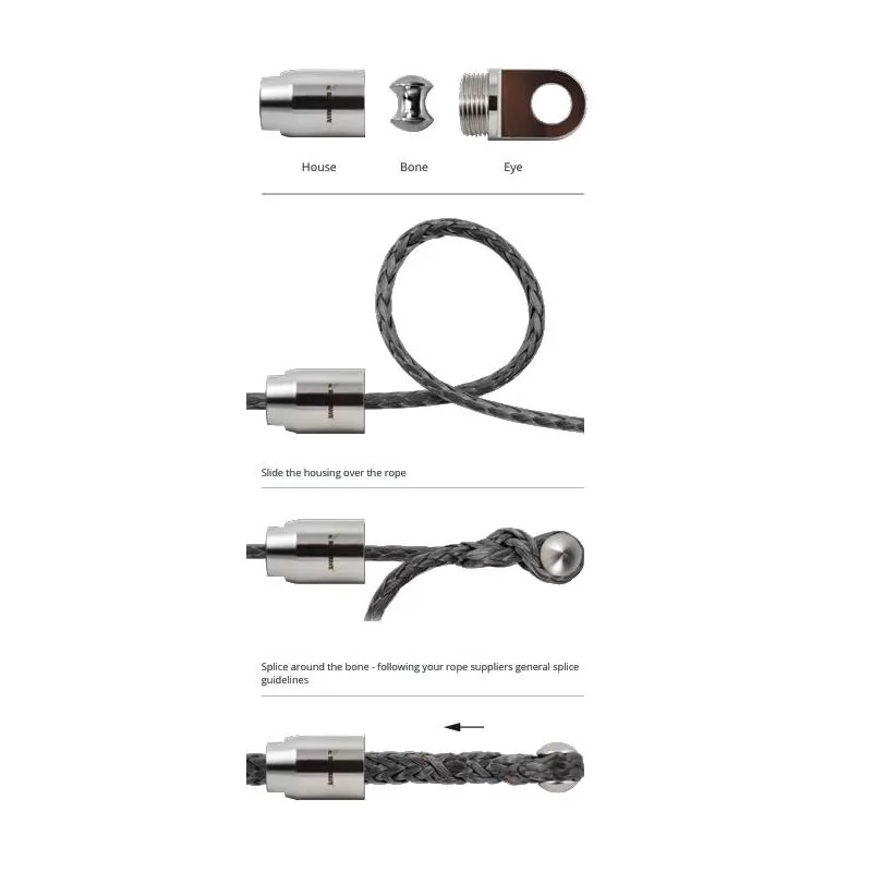 BLUE WAVE Terminaison à fourche pour gréement textile - Ridoirs & pièce ...