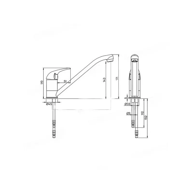 Robinet à contacteur REICH Charisma 260 mm - Accessoire mitigeur ...