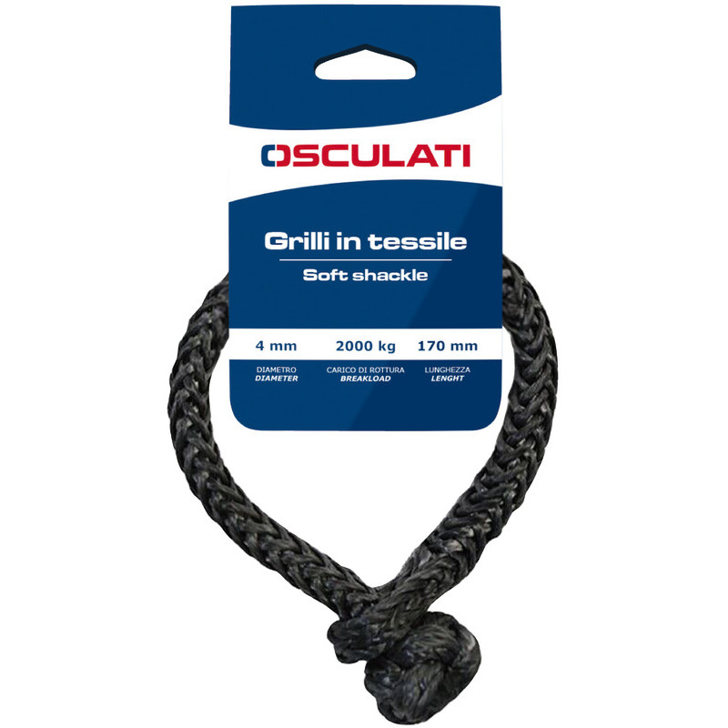 Manille textile haute résistance grise (2 pcs) OSCULATI - Manille - H2R ...