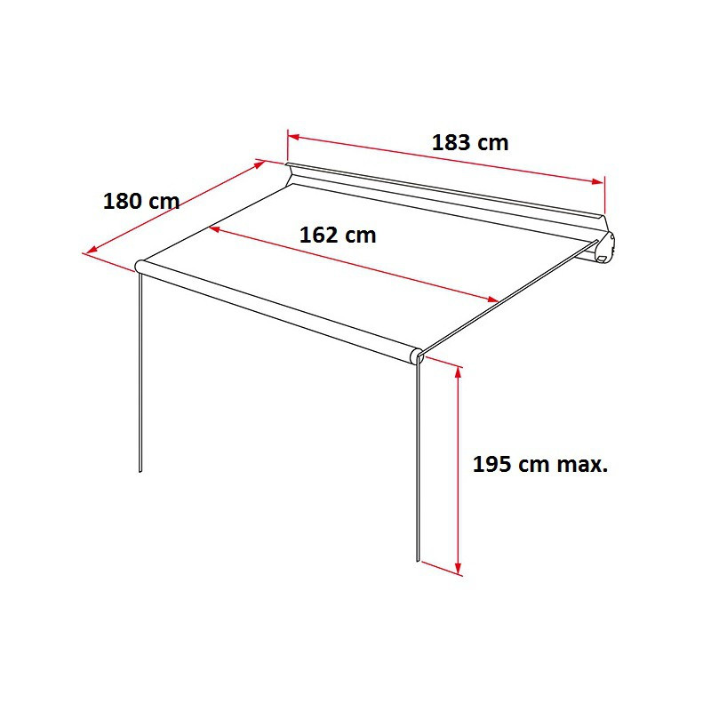FIAMMA F35 Pro 180 - Store de toit pour van et fourgon aménagé - H2R ...