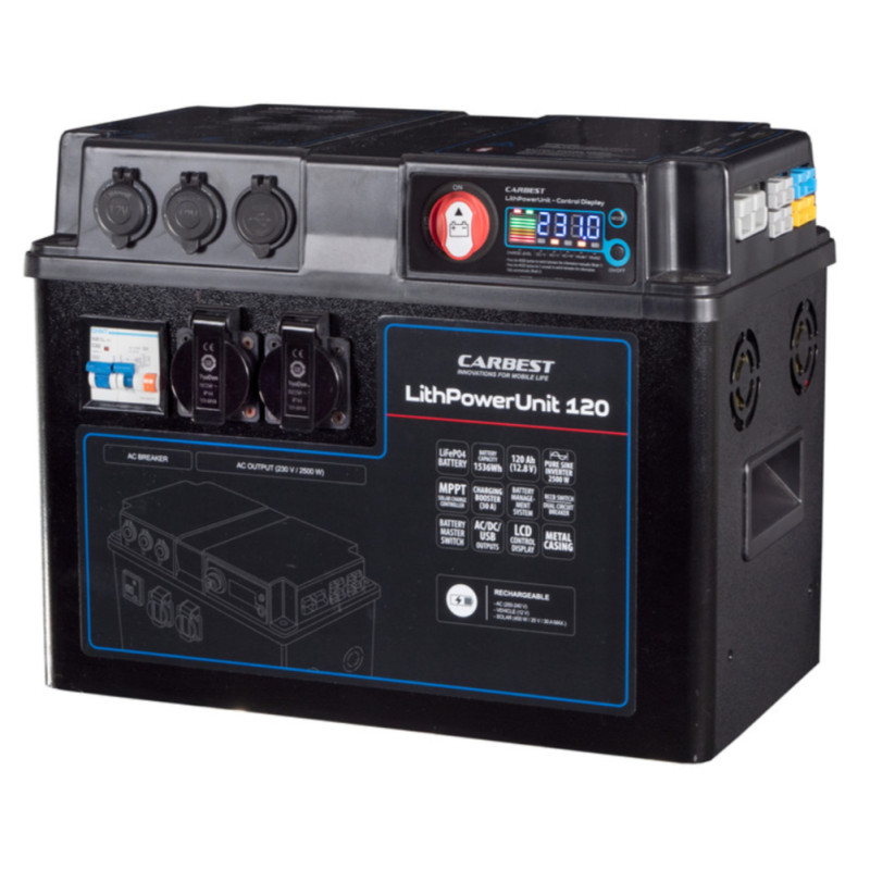 Batterie nomade CARBEST LithPowerUnit 120 1536 Wh - Générateur solaire ...