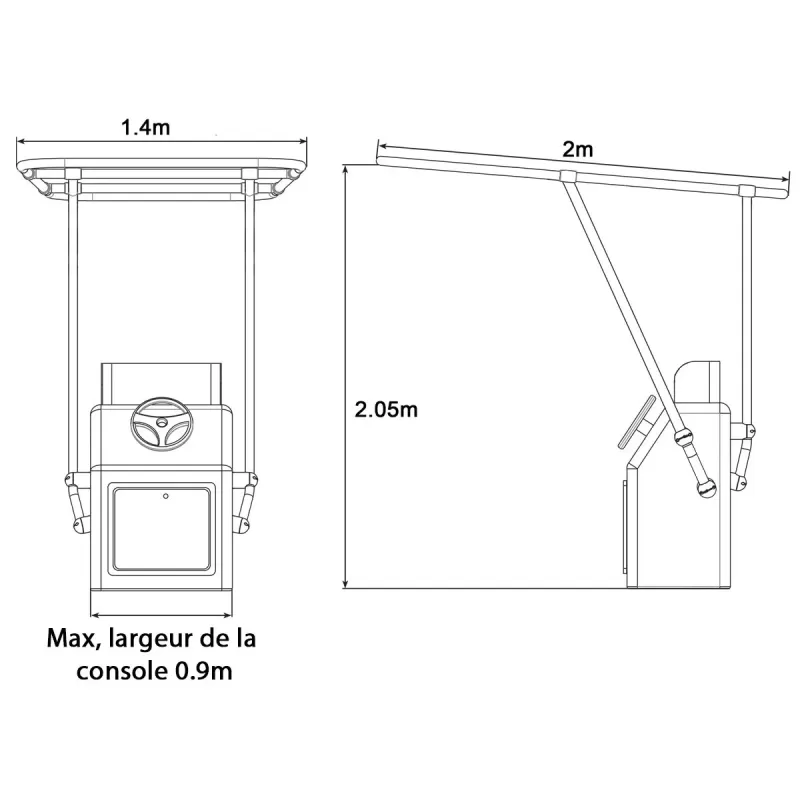 T-Top professionnel OCEANSOUTH Heavy Duty | Roll-bar, T-top, anneau de ...