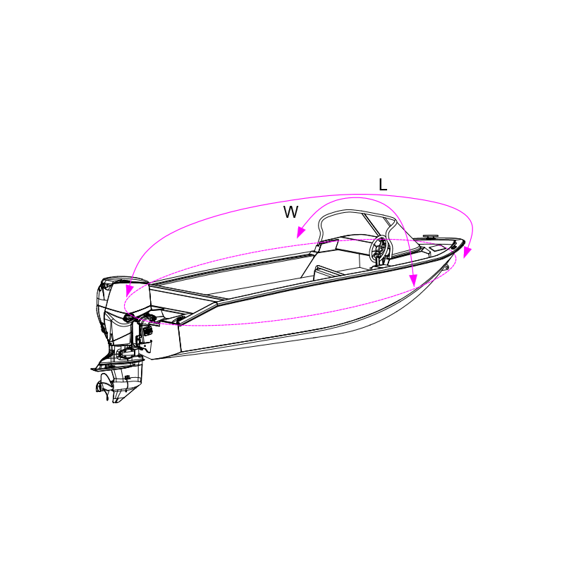 Taud Oceansouth pour vedette moteur IB | Housse et taud de bateaux ...