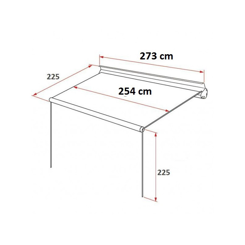 FIAMMA F35 Pro 270 - Store manuel de toit pour van et fourgon aménagé ...
