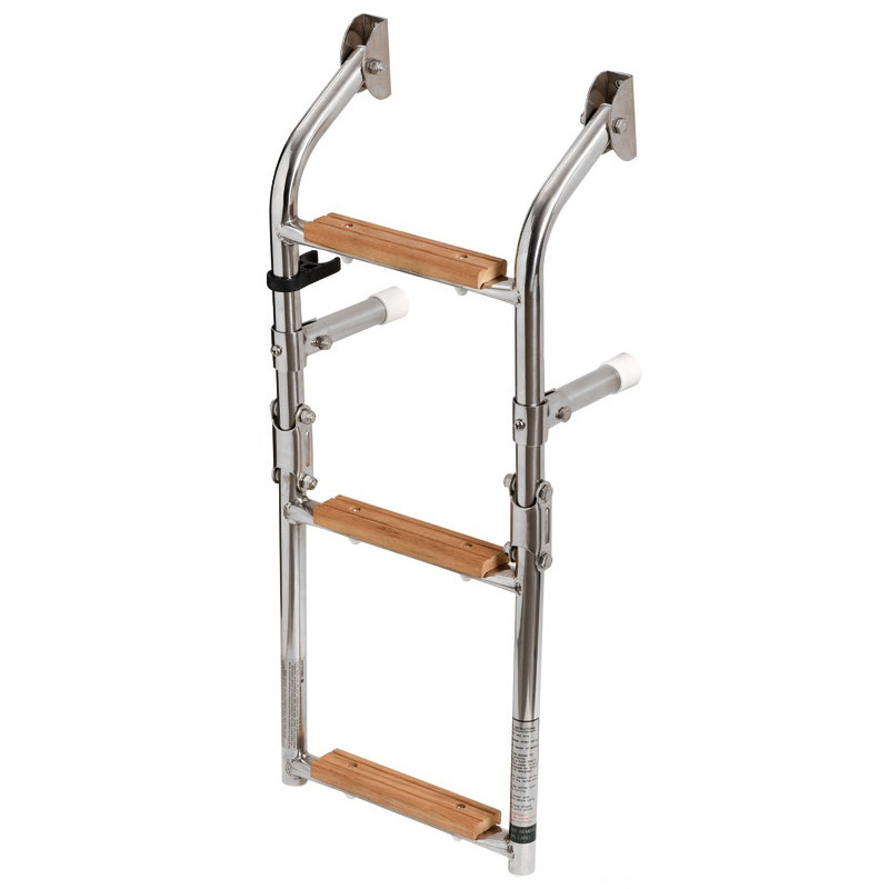 Echelle de bain Iroko Osculati | échelle repliable structure inox et ... Echelle de bain Iroko Osculati | échelle repliable structure inox et ...
