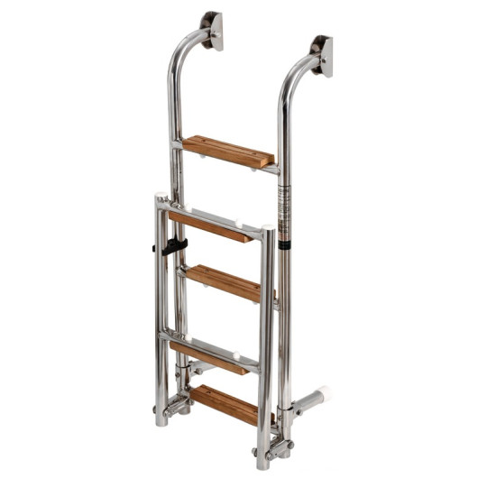 Echelle de bain Iroko Osculati | échelle repliable structure inox et ... Echelle de bain Iroko Osculati | échelle repliable structure inox et ...