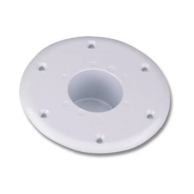 Embases pour tube 60 mm Trem en aluminium blanc | Système pour table ...