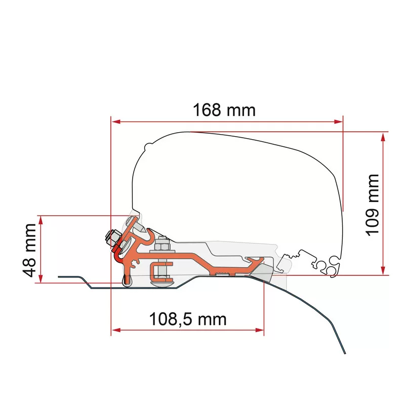 Kit F80s Ducato 370 Fiamma| store de toit pour fourgon H2 L3 Jumpy ...
