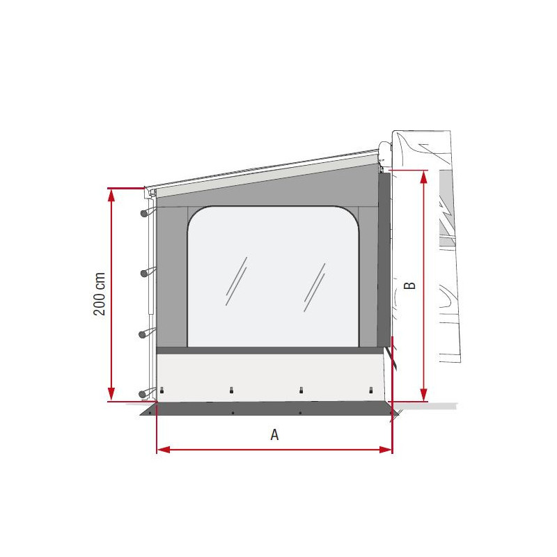 Side W Pro Van F43 paroi latérale de store Fiamma F43van|côté ...