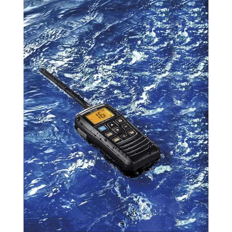 VHF Portable Icom IC-M37E | VHF Portable 5W Étanche et flottante | H2R Equipements