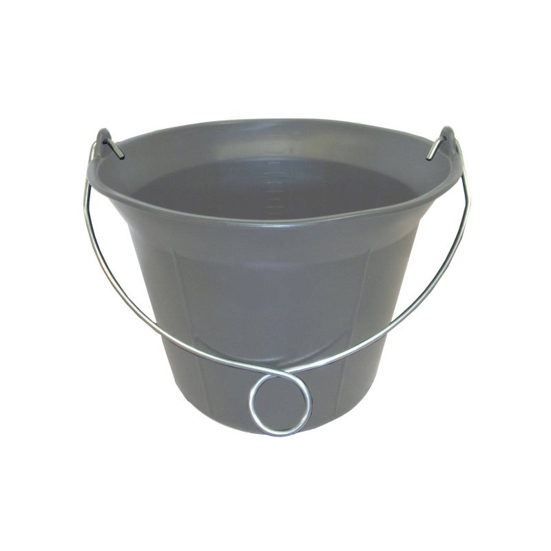 Seau rigide Noir Plastimo à anse inox de 11 L | Seau pour nettoyage de ...