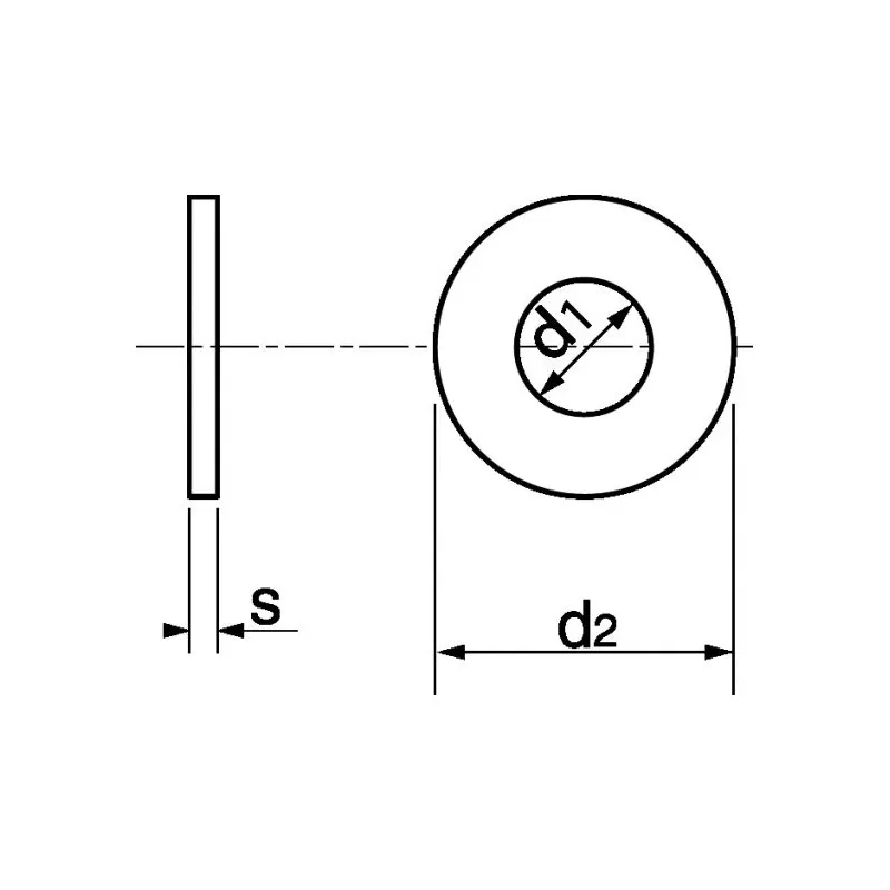 Rondelle plate inox A4 Marinox moyenne pour bateau ou camping-car | Visserie marine acier inoxydable