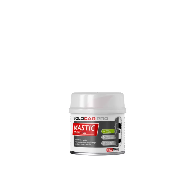 Mastic polyester Solocar de finition | Mastic pour préparation avant peinture | H2R Equipements