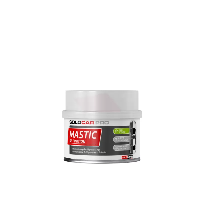 Mastic polyester Solocar de finition | Mastic pour préparation avant peinture | H2R Equipements
