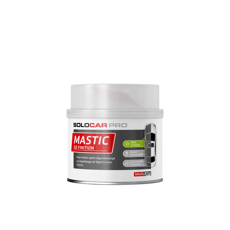 Mastic polyester Solocar de finition | Mastic pour préparation avant peinture | H2R Equipements